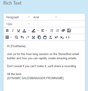 Dynamic Emails - The Learning Site